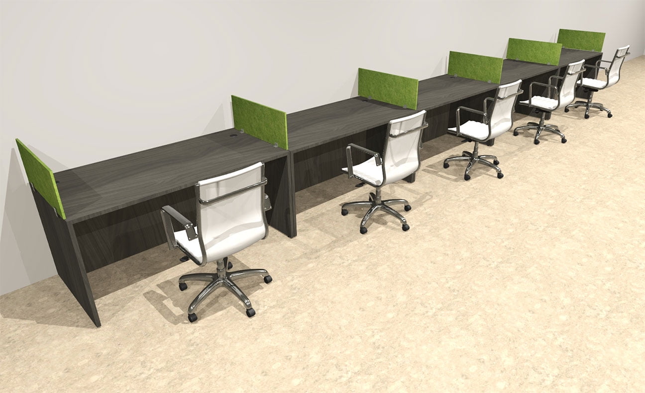 Five Person Modern Accoustic Divider Office Workstation Desk Set, #OT ...