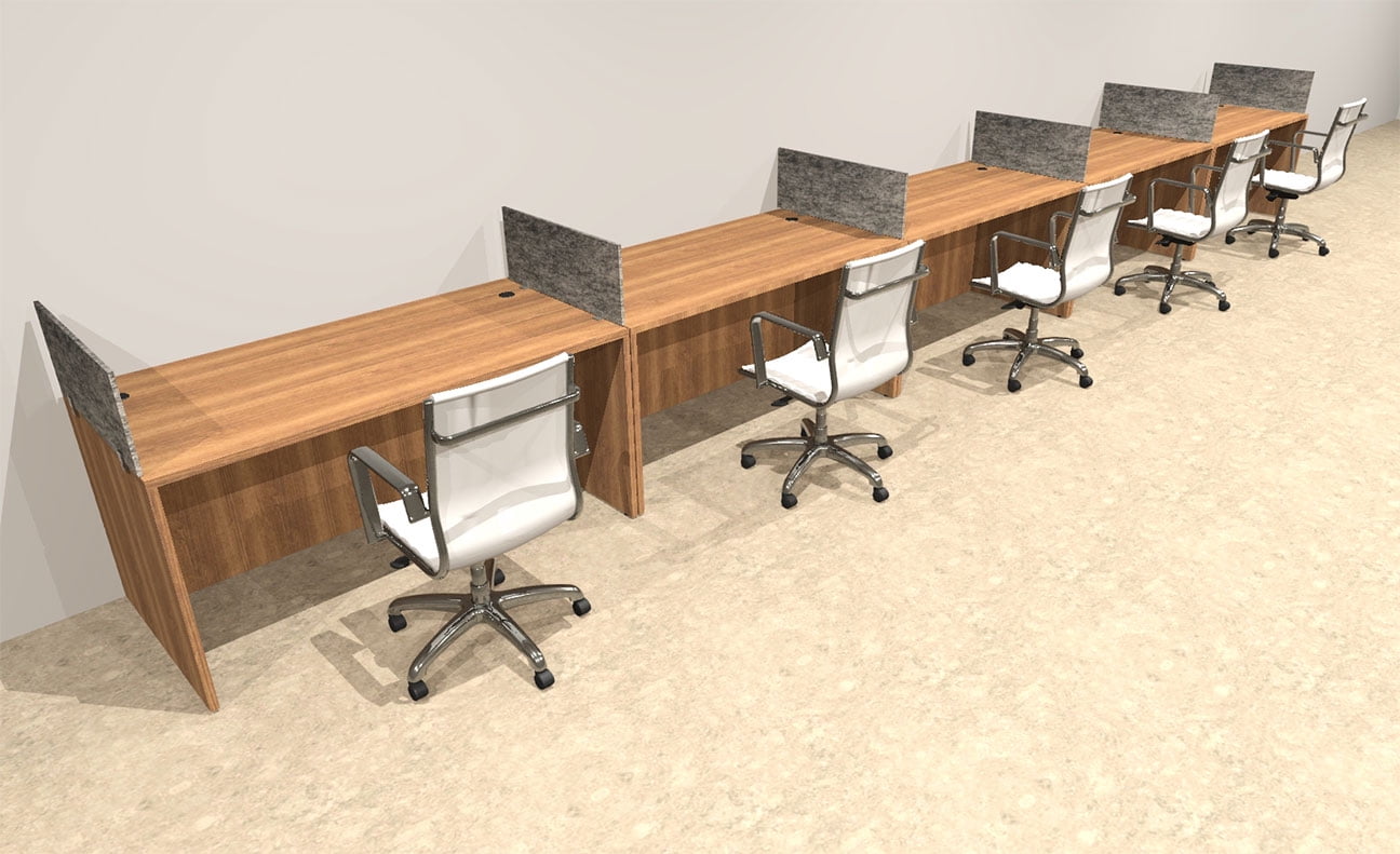 Five Person Modern Accoustic Divider Office Workstation Desk Set, #OT-SUL-SPRG13 - Walmart.com
