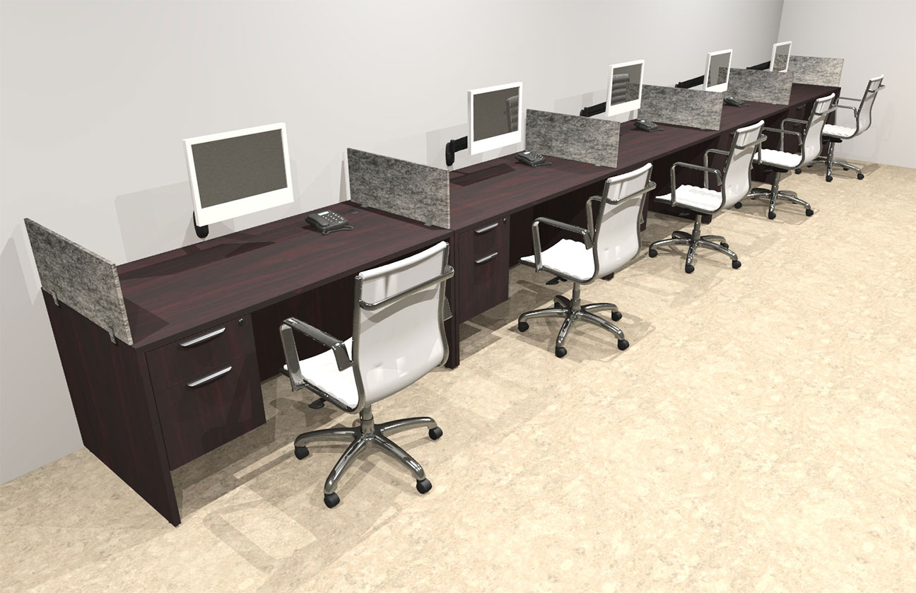 Five Person Modern Accoustic Divider Office Workstation Desk Set, #OT-SUL-SPRG35 - Walmart.com