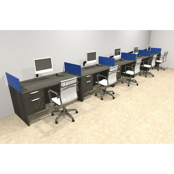 Five Person Modern Divider Office Workstation Desk Set, #OT-SUL-SPB73 ...