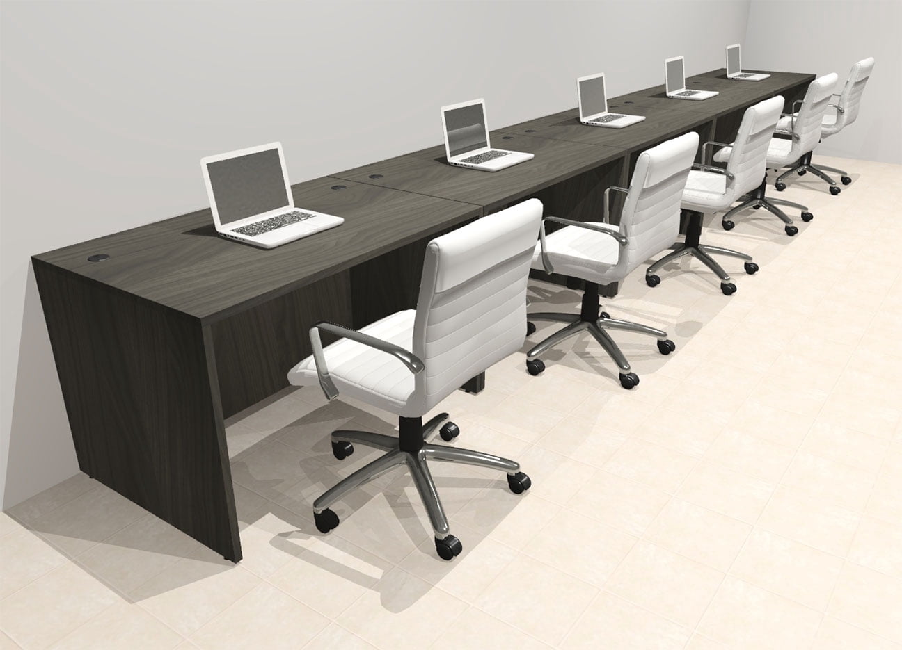 Five Person Modern No Panel Office Workstation Desk Set, #OT-SUS-SPN20 ...