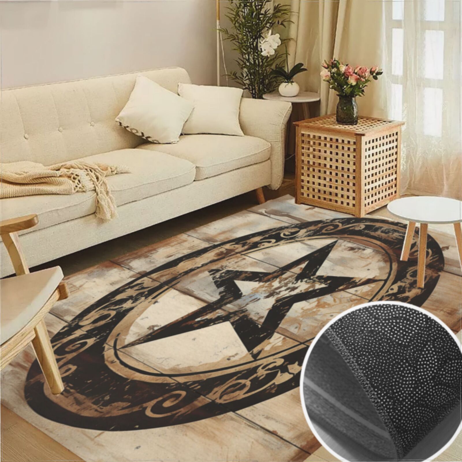 Five Pointed Star Wooden Board Rural Adult Home Decor Bedroom Living ...