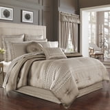 Five Queens Court Beaumont King Bed 4 Piece Jacquard Comforter Set ...