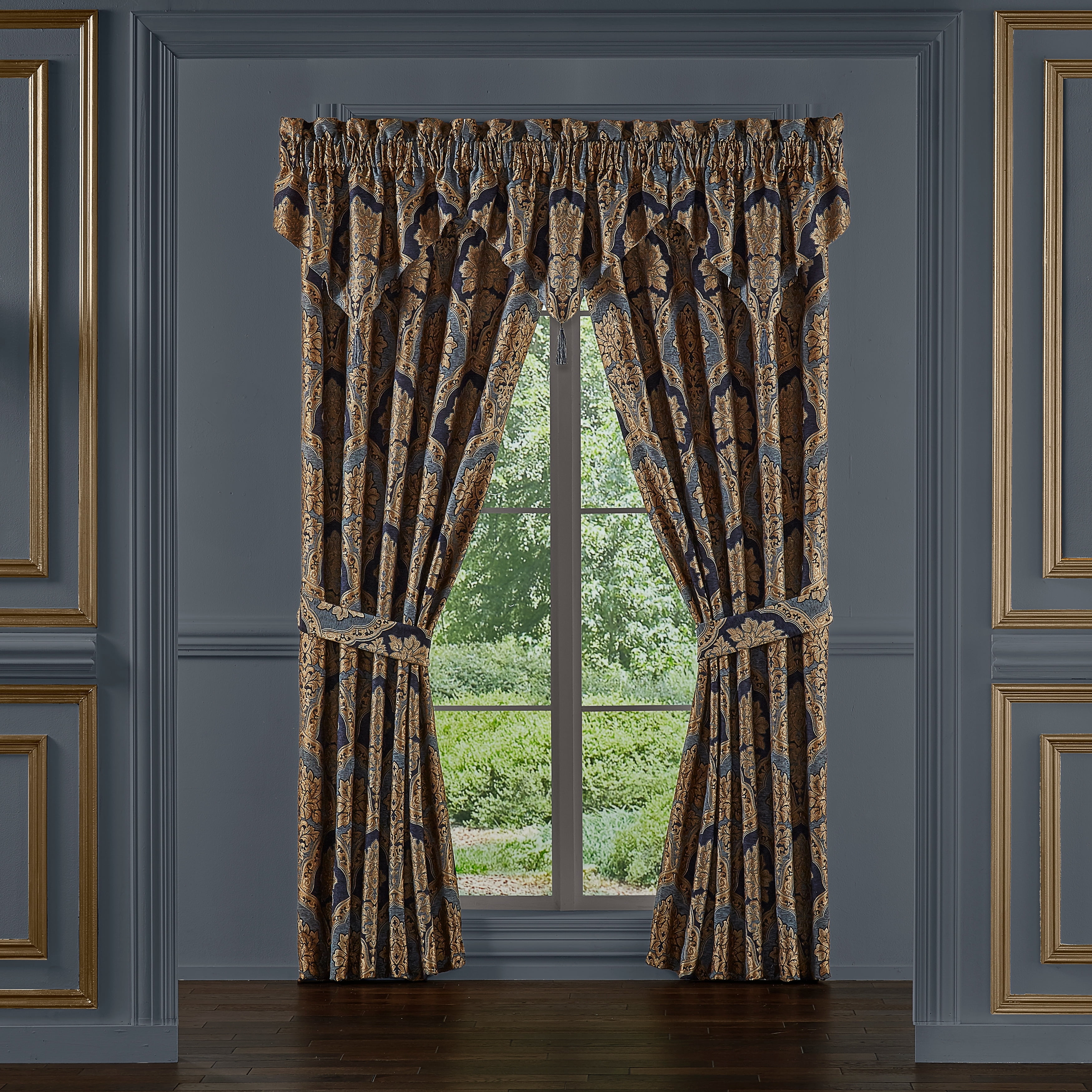 Five Queens Court Bristol 84 Inch Window Panel Pair - Walmart.com