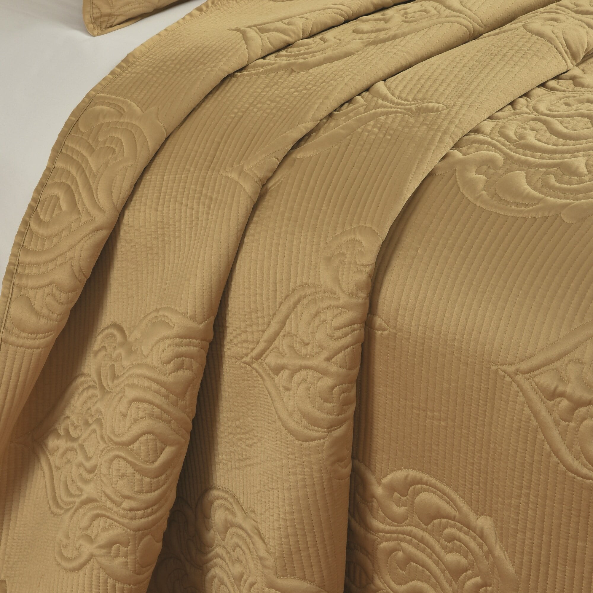 Five Queens Court Riverdale Coverlet Set Gold - Full - Queen - Walmart.com