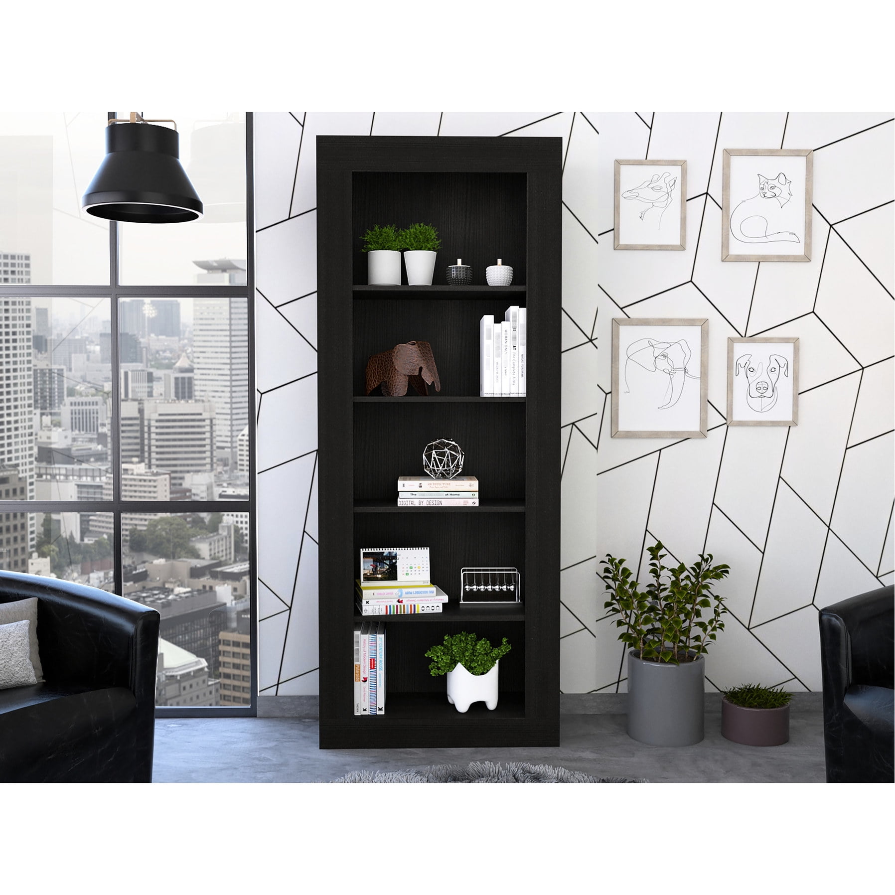 Five Shelves + Contemporary Style Feature”-“Multiple Home Scenes ...