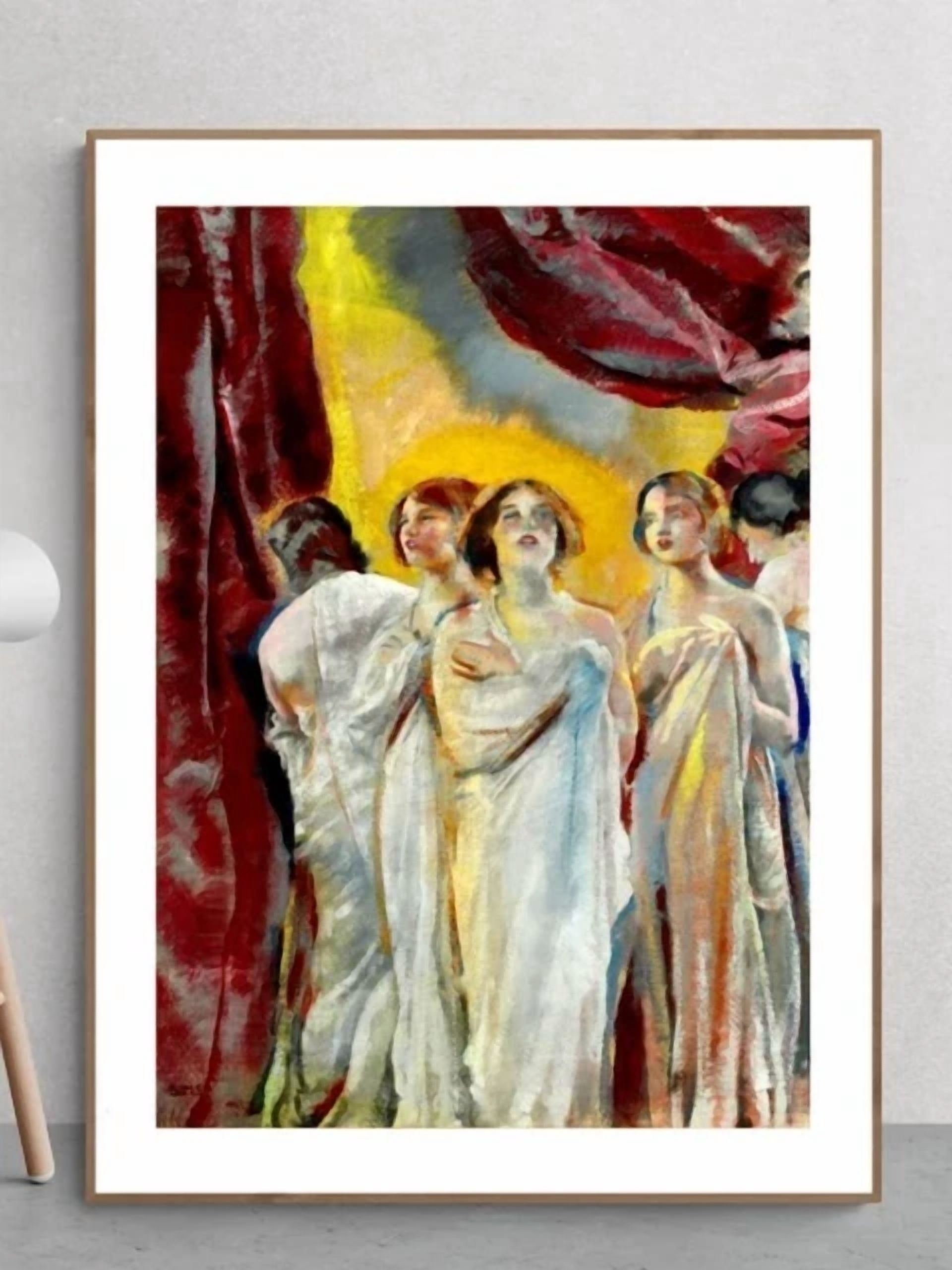 Five Singing Girls By Charles Sims Fine Art Print Home Decor Vintage ...