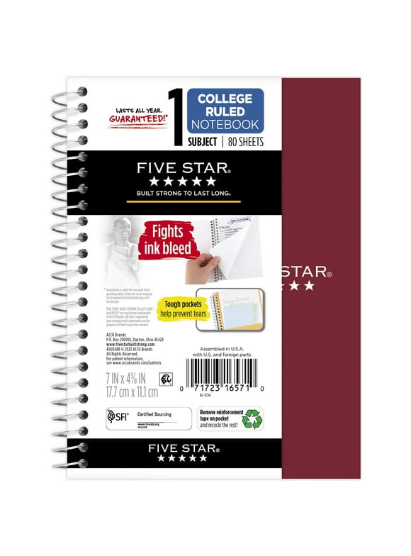 1-Subject Spiral Notebooks in Spiral Notebooks - Walmart.com