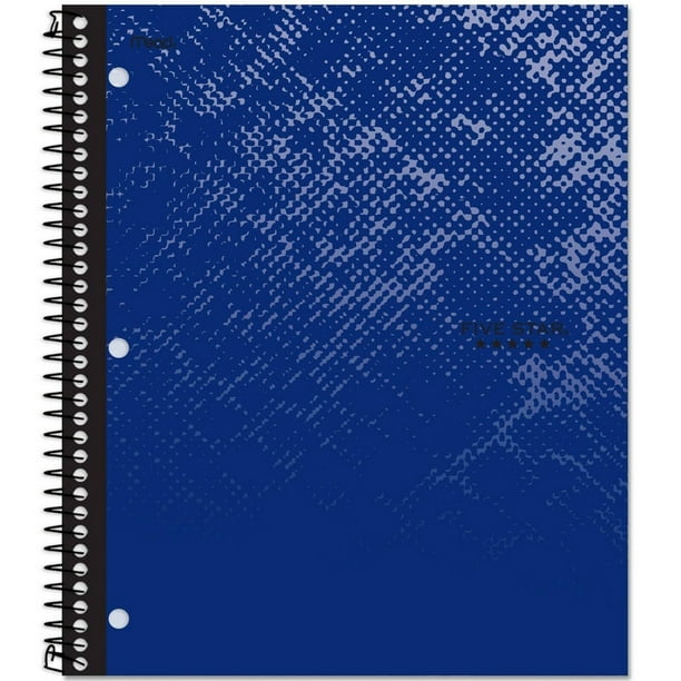 Five Star 1 Subject College Ruled Spiral Notebook Blue - Walmart.com