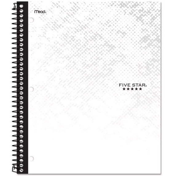 Five Star 1 Subject College Ruled Spiral Notebook, 100 Sheets, Water ...