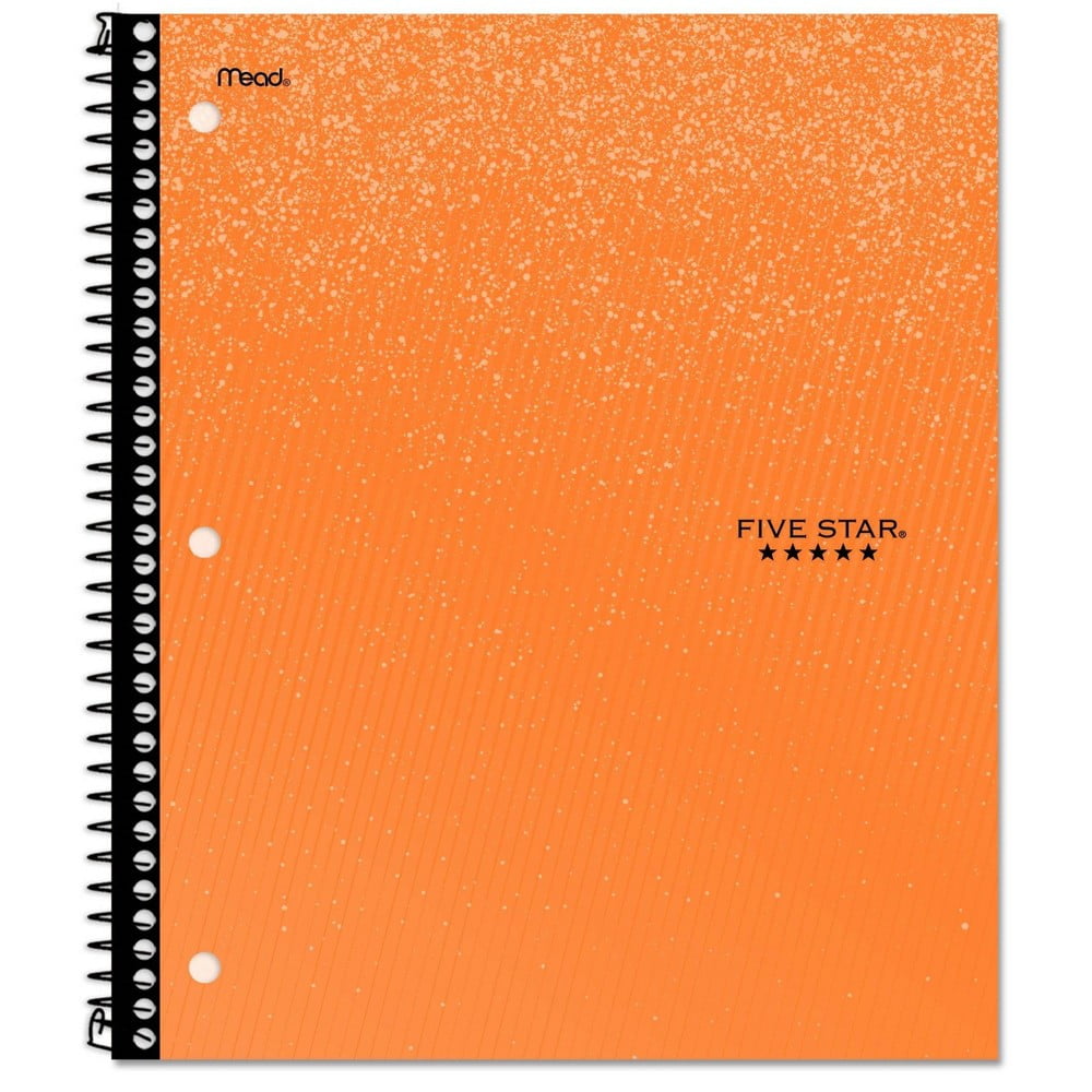 Five Star 1 Subject Wide Ruled Spiral Notebook Orange - Walmart.com