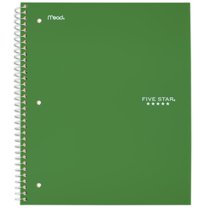 Five Star Single Subject Spiral Notebook with Pockets, College Ruled ...