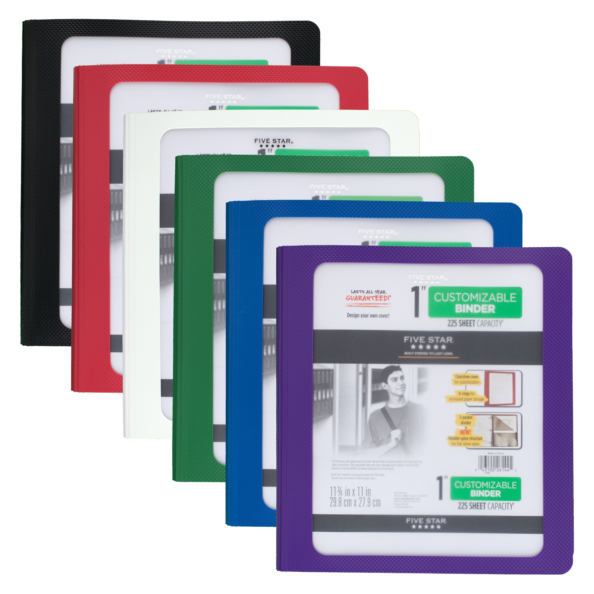 Five Star 1 inch Customizable Binder - Binders - Walmart.com