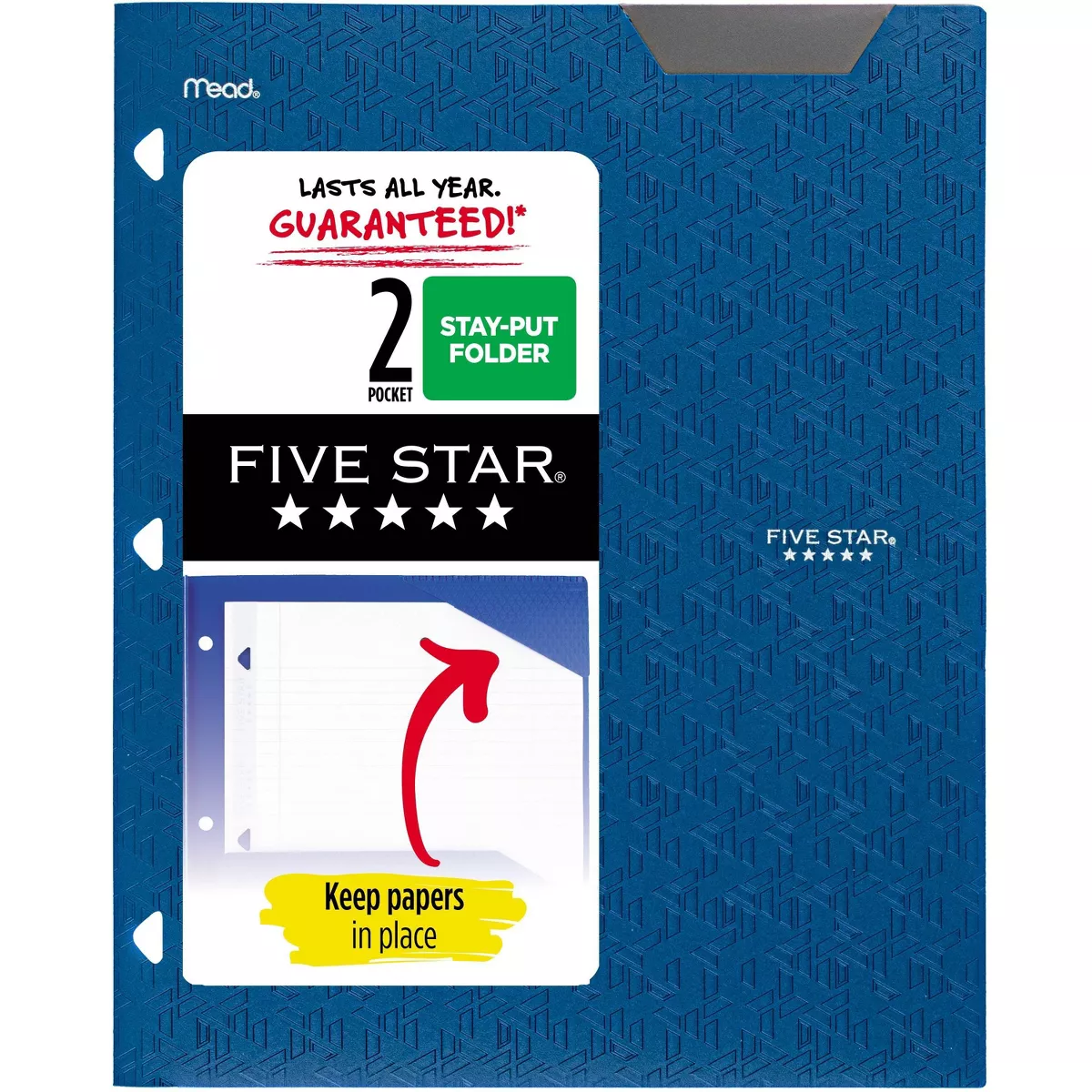 Five Star 2 Pocket Plastic Folder - Walmart.com