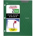 Five Star Stay-Put Plastic Folder, 2-Pocket, Forest Green, for Papers ...