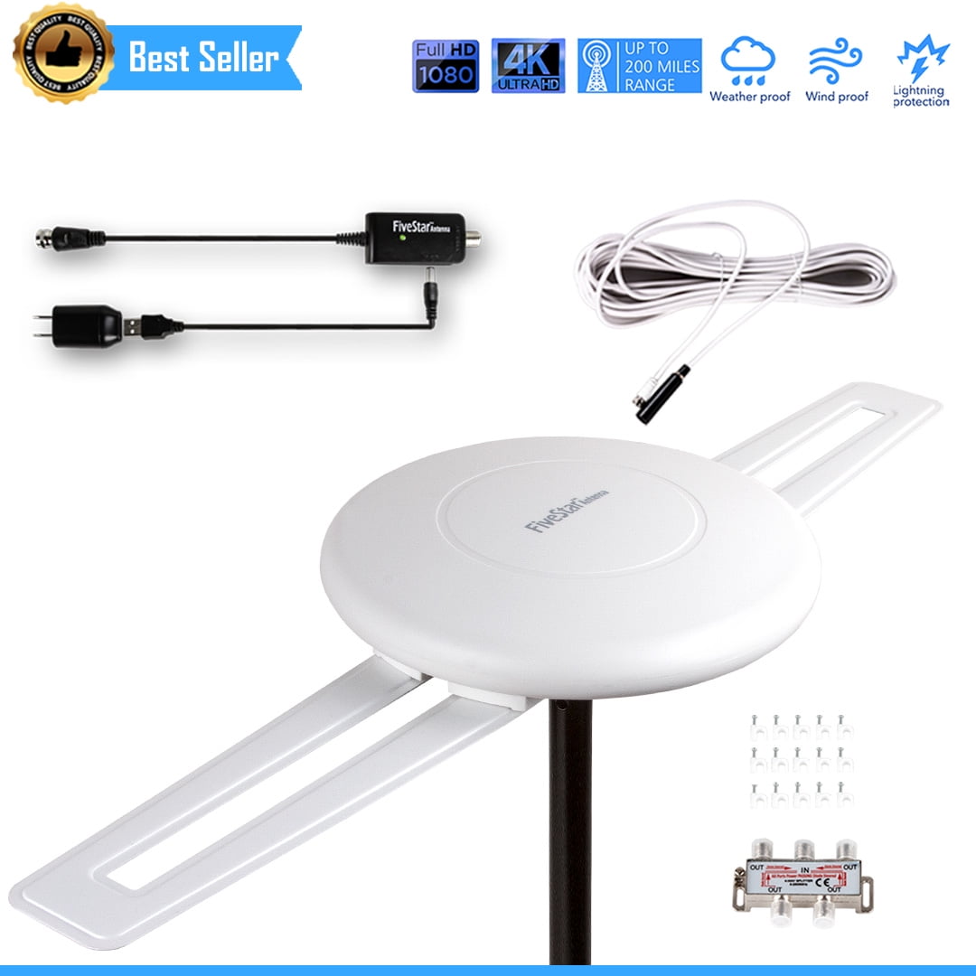 Five Star 2025 Omni-Directional Outdoor HDTV Antenna Kit, White ...