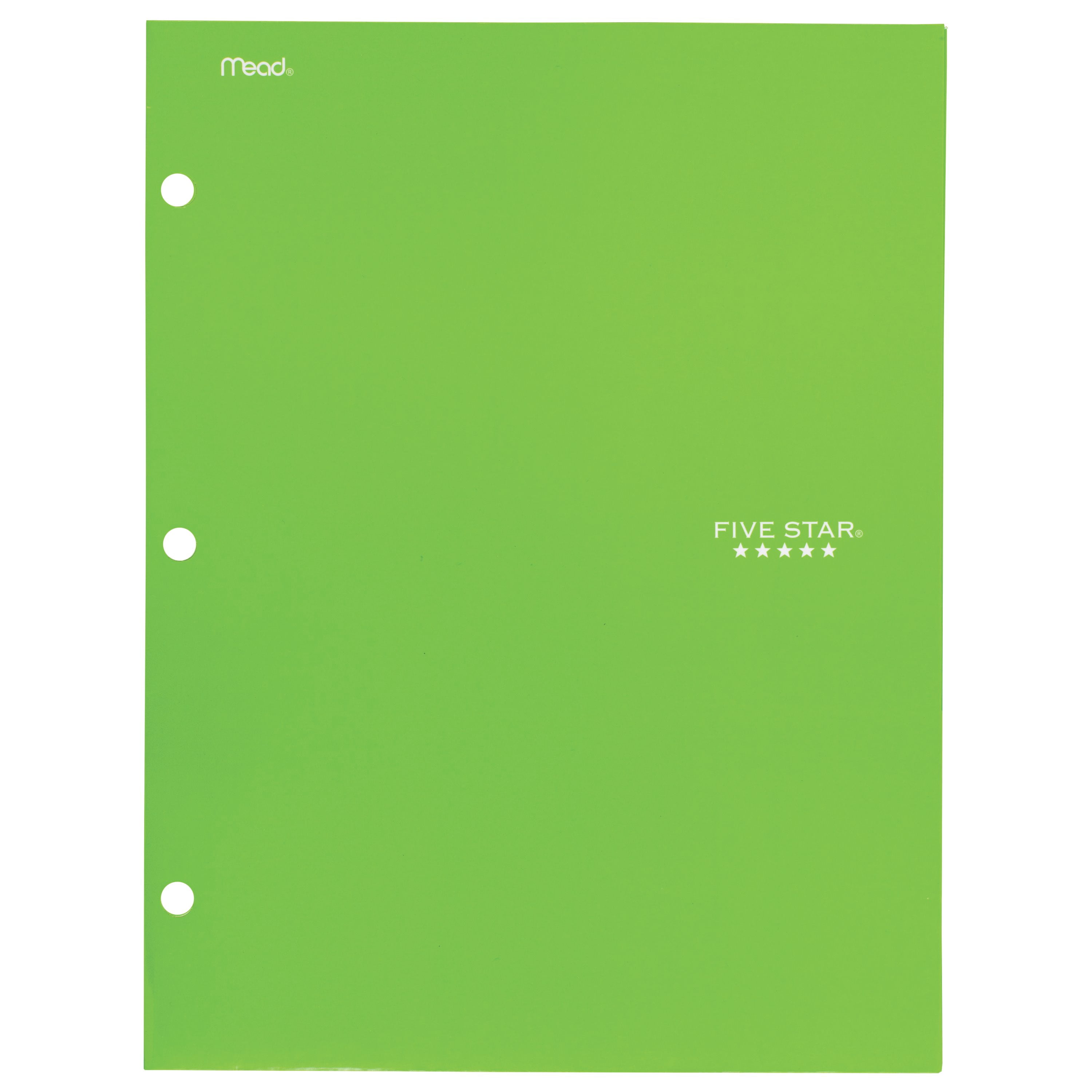 Five Star 4-Pocket Paper Folder, Lime, 12" x 9.5" (33106) - Walmart.com
