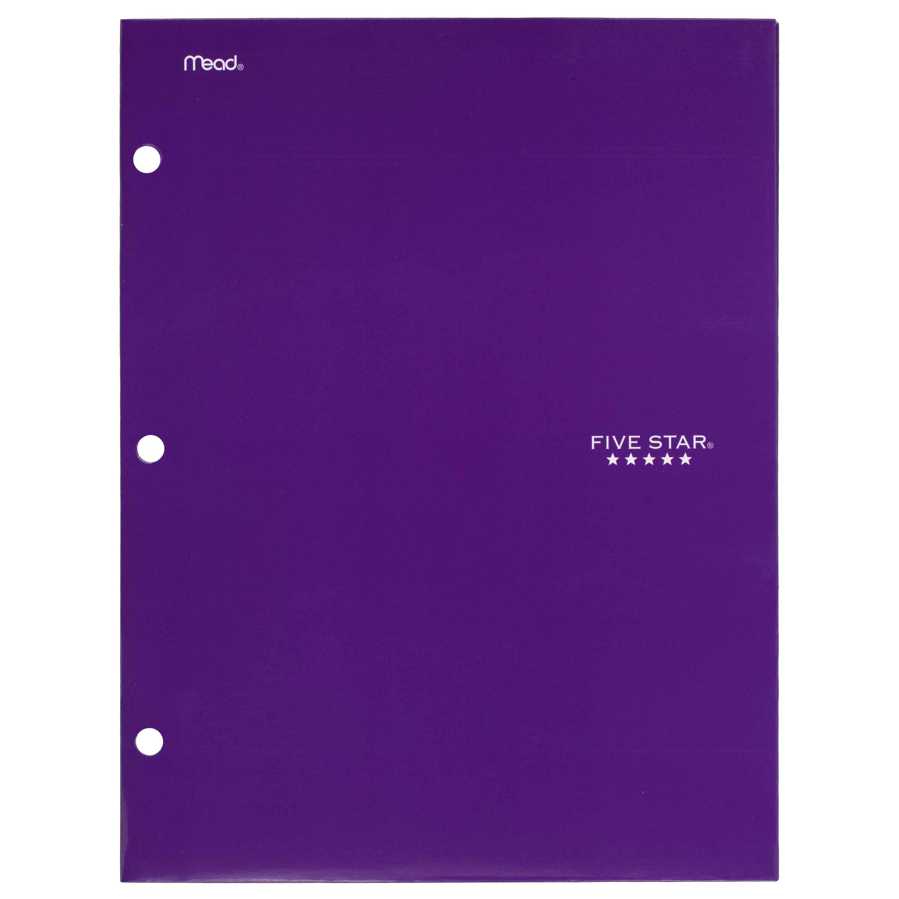 Five Star 4-Pocket Paper Folder, Water-resistant, Purple (72097 ...