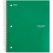 Five Star Wirebound Notebook 5 Subject, White - Walmart.com