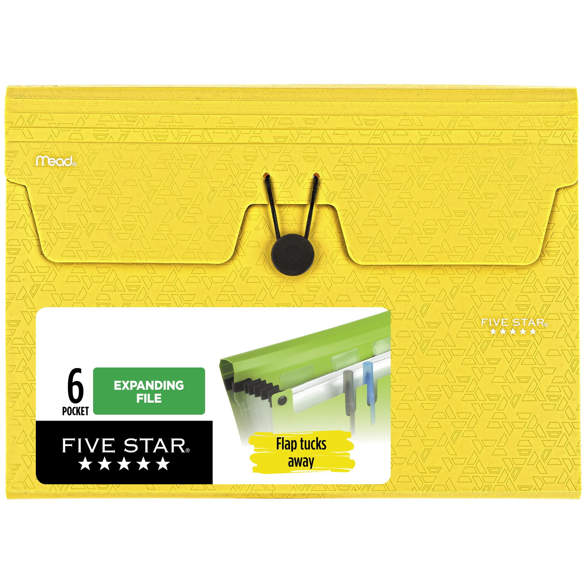 Five Star 6-Pocket Expanding File 12 12 x 9 14 Harvest Yellow ...