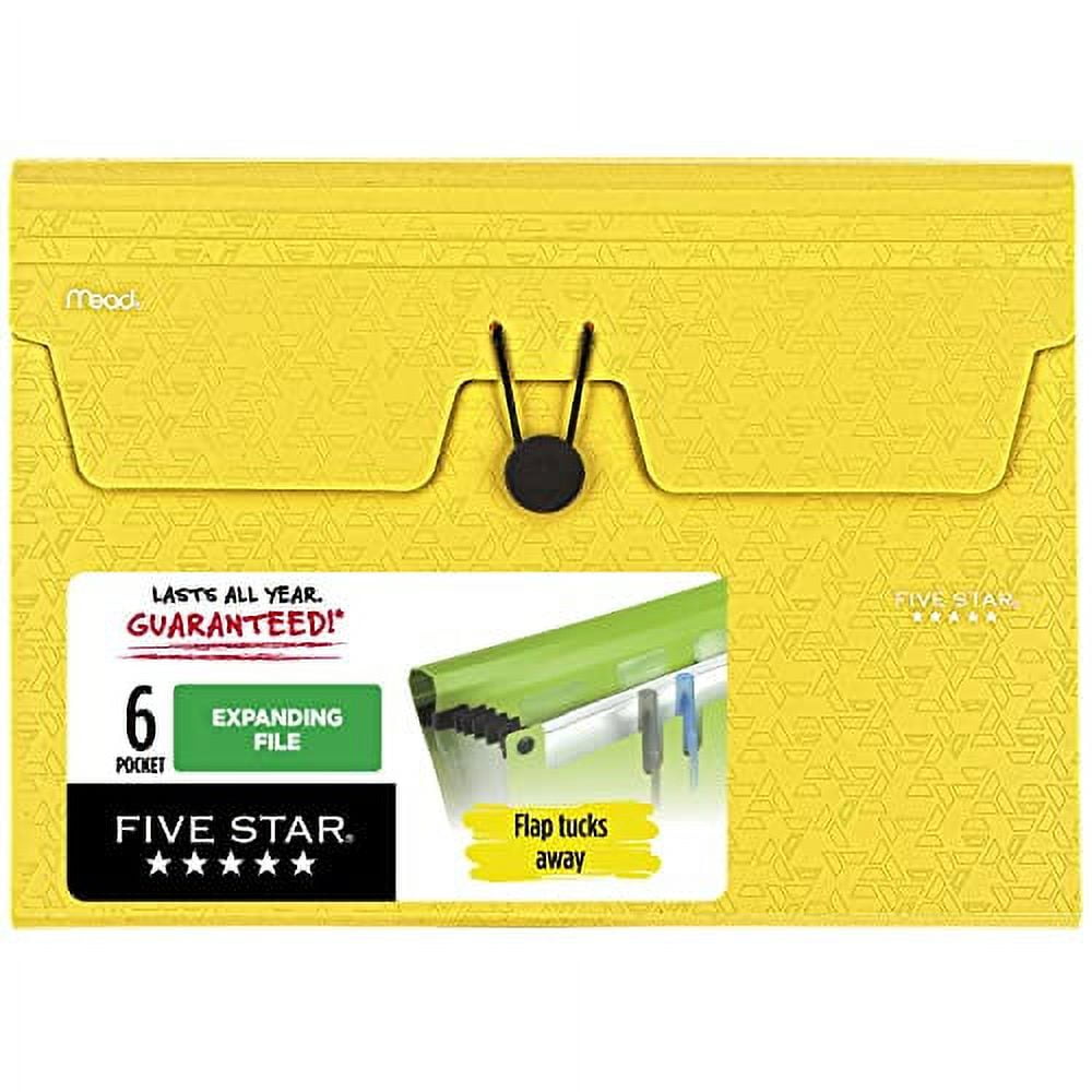 Five Star 6-Pocket Expanding File Organizer, Plastic Expandable File ... Five Star 6-Pocket Expanding File Organizer, Plastic Expandable File ...