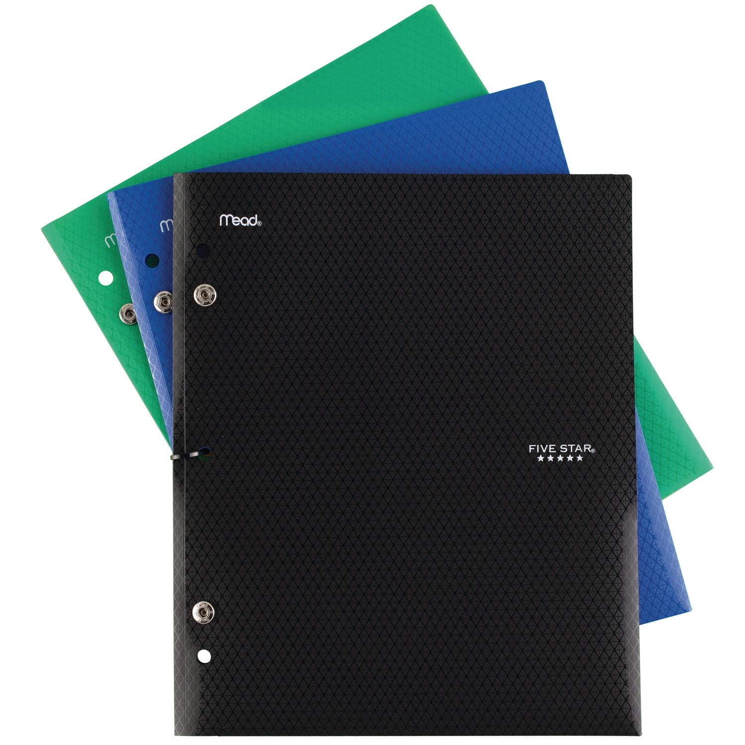 Five Star Attach-A-Folder, 2-Pocket Folders, Stay-Put Folders, Plastic Colored Folders for 3 ...