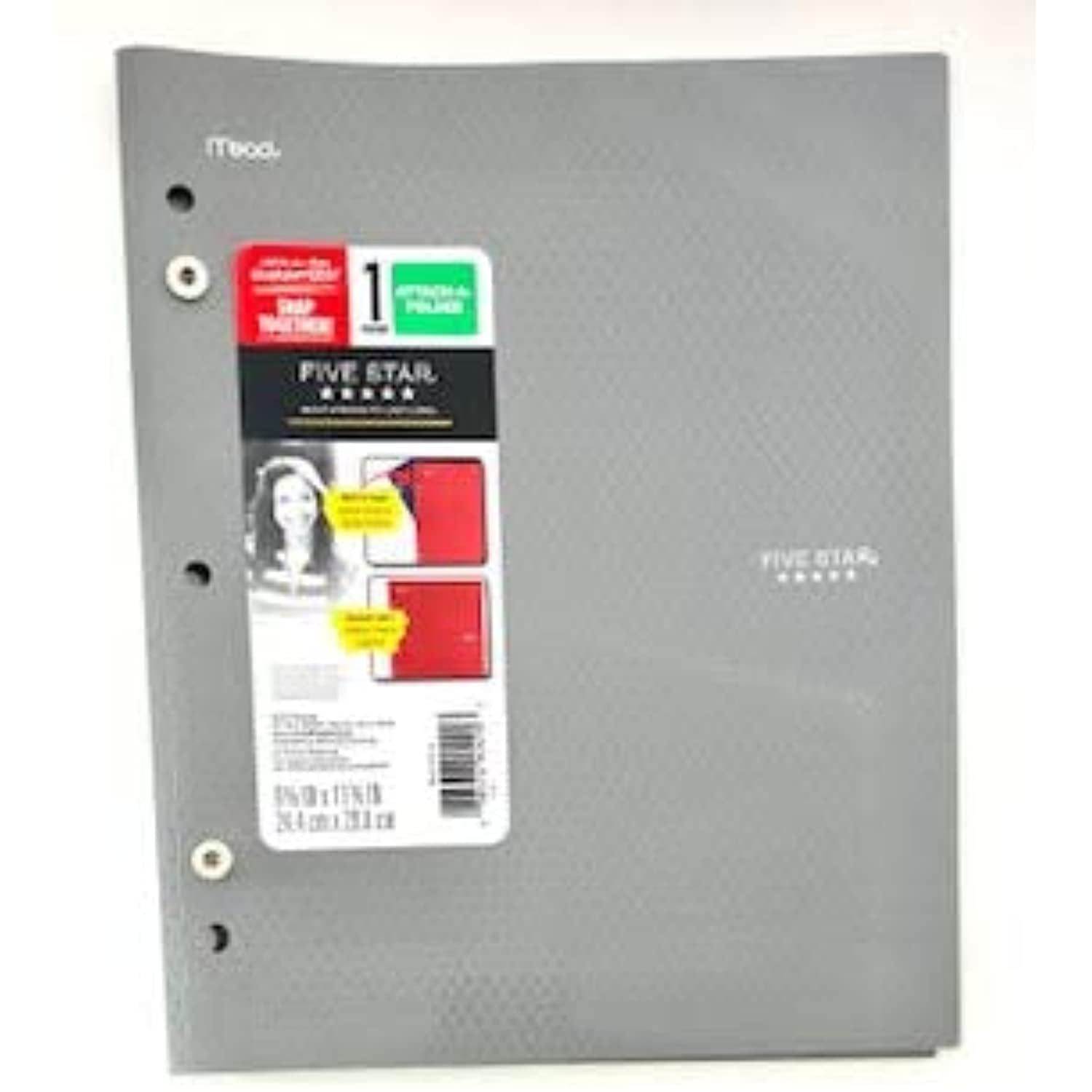 Five Star Attach-A-Folder, 2-Pocket Folders, Stay-Put Folders, Plastic ...