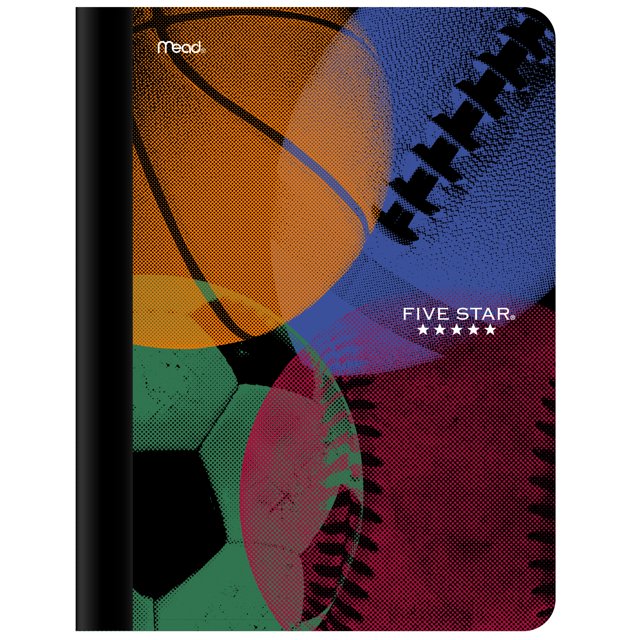 Five Star Composition Book, Wide Ruled, 100 Sheets, Sports (950001FAV1 ...