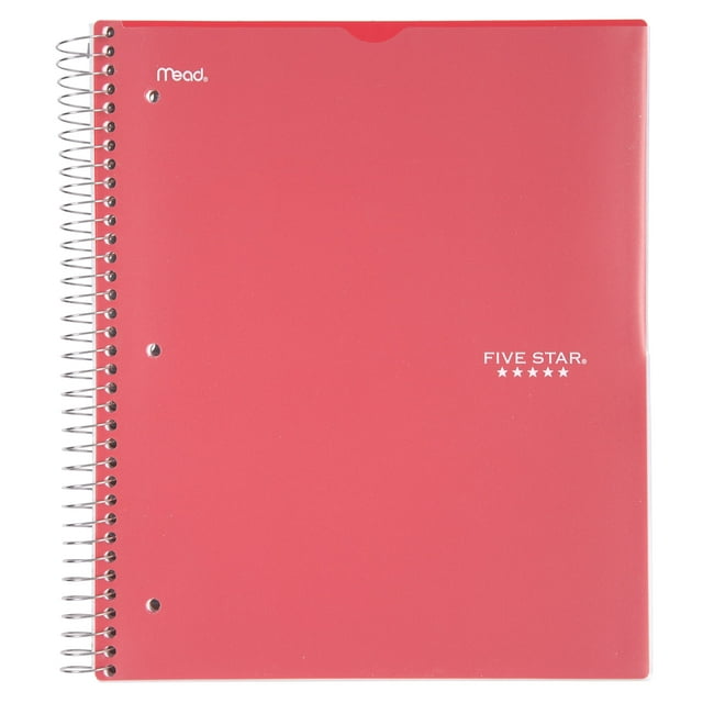 Five Star Customizable Notebook, 3 Subject, College Ruled, Assorted ...