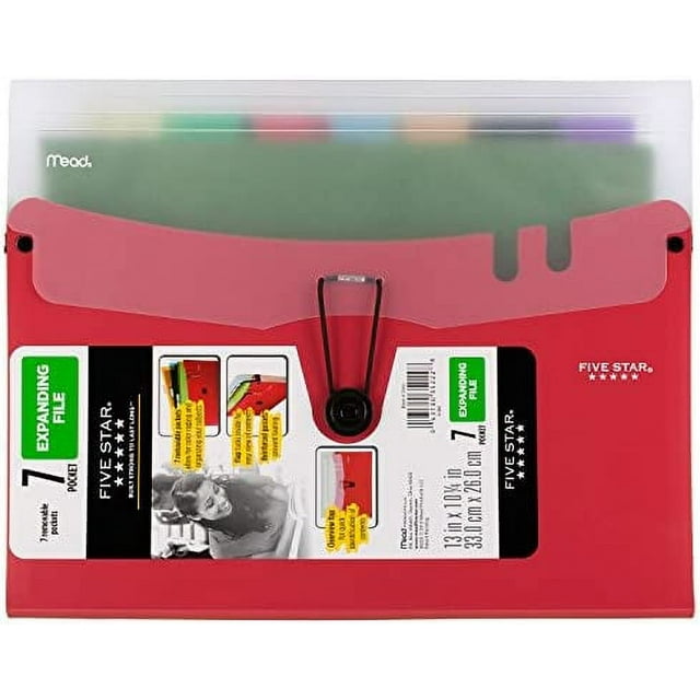 Five Star Expanding File with Removable Files, 7-Pocket Expandable File ... Five Star Expanding File with Removable Files, 7-Pocket Expandable File ...