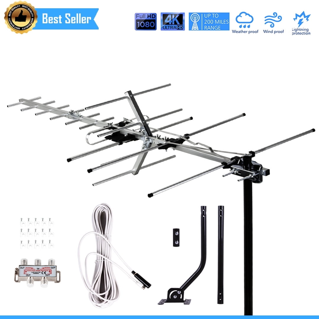 Five Star FSA-5812 Extreme-Range Yagi TV Antenna - 200+ Mile Reception with Heavy-Duty Mounting ...