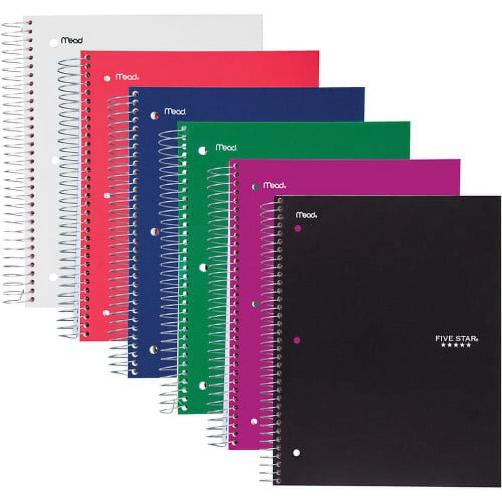 Five Star Five-subject Notebook - 200 Sheet - Wide Ruled - 8" x 10.5 ...