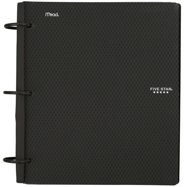 "Five Star Flex 1 1/2"" Black Hybrid NoteBinder, Flexible Plastic ...