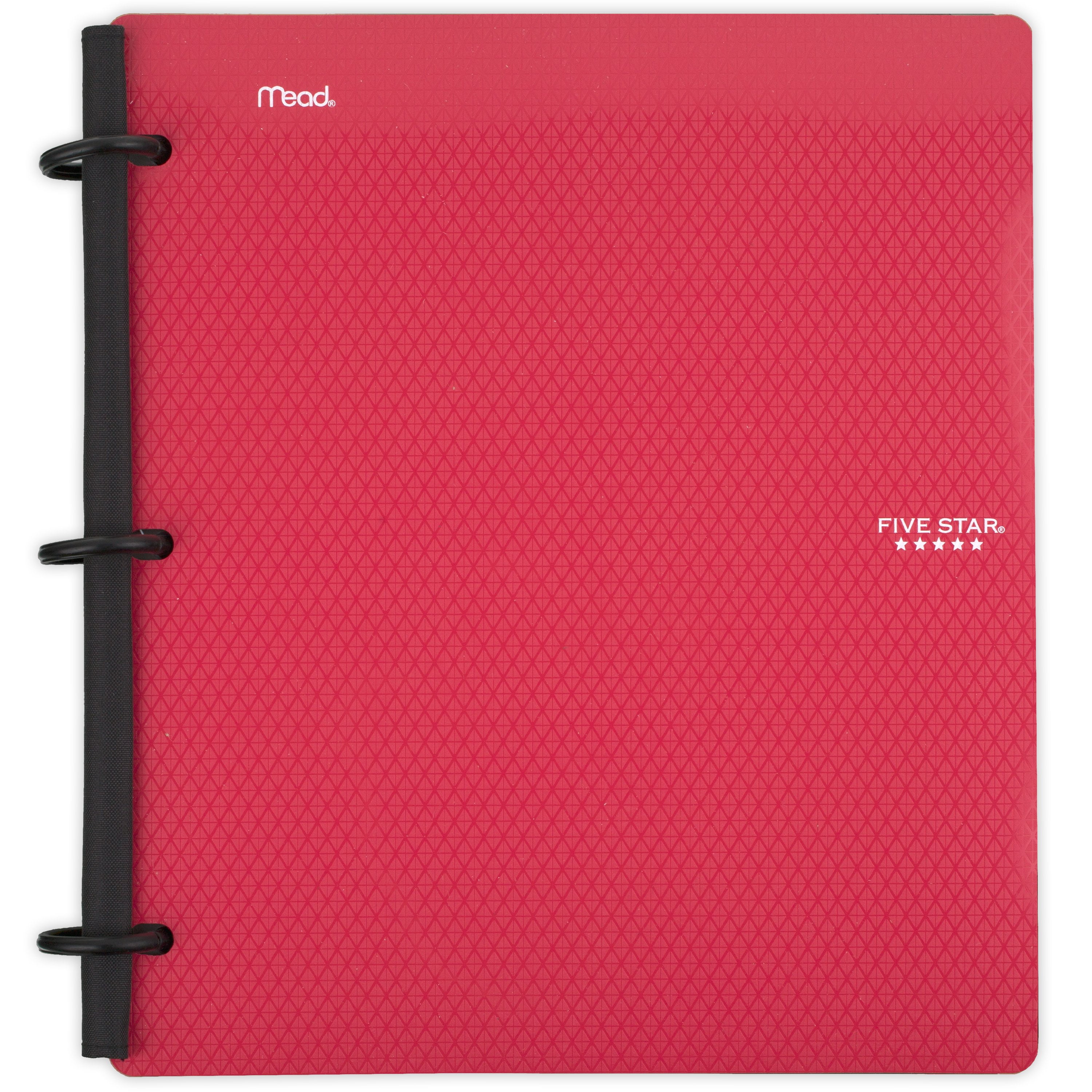 Five Star Flex 1 1/2" Hybrid NoteBinder, Red (72399) - Walmart.com