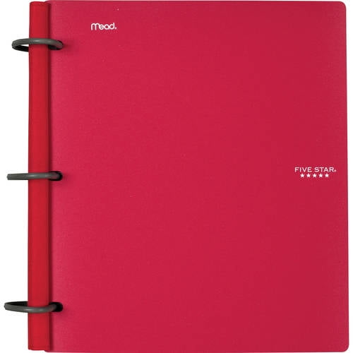 Five Star Flex 1 1/2" Hybrid NoteBinder, Red (72399) - Walmart.com