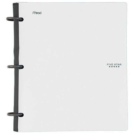 Five Star Flex 1" White Hybrid NoteBinder, Durable Plastic, Flexible ...