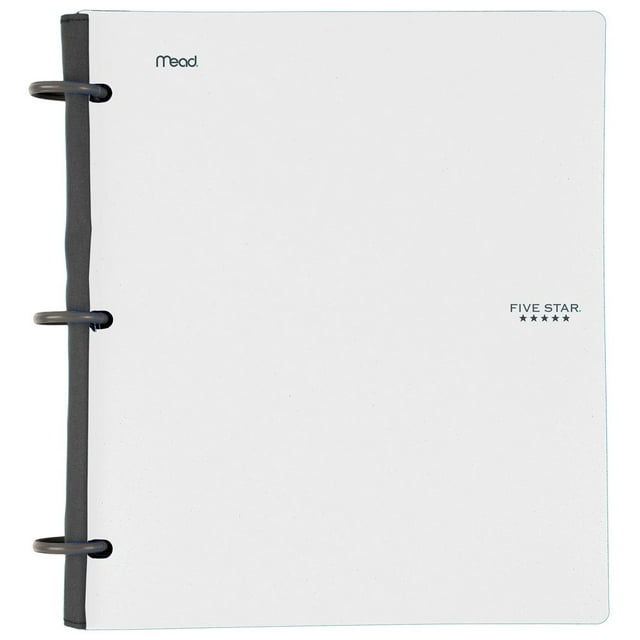 Five Star Flex 1" White Hybrid NoteBinder, Durable Plastic, Flexible ...