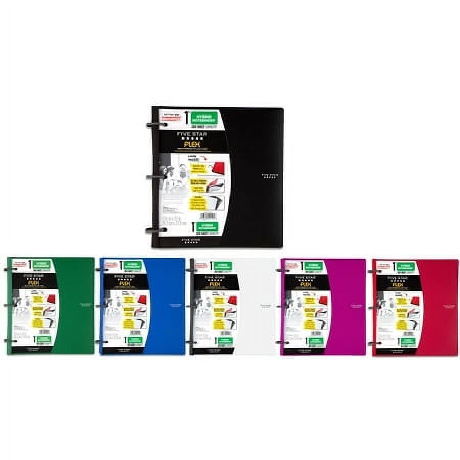 FIVE STAR Flex 1" 3 Ring Hybrid Note Binder, Multicolor - Walmart ...