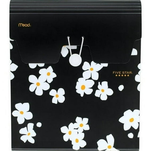 FIVE STAR Mod Daisy 7-Pocket Vertical Expanding File with Black ... FIVE STAR Mod Daisy 7-Pocket Vertical Expanding File with Black ...