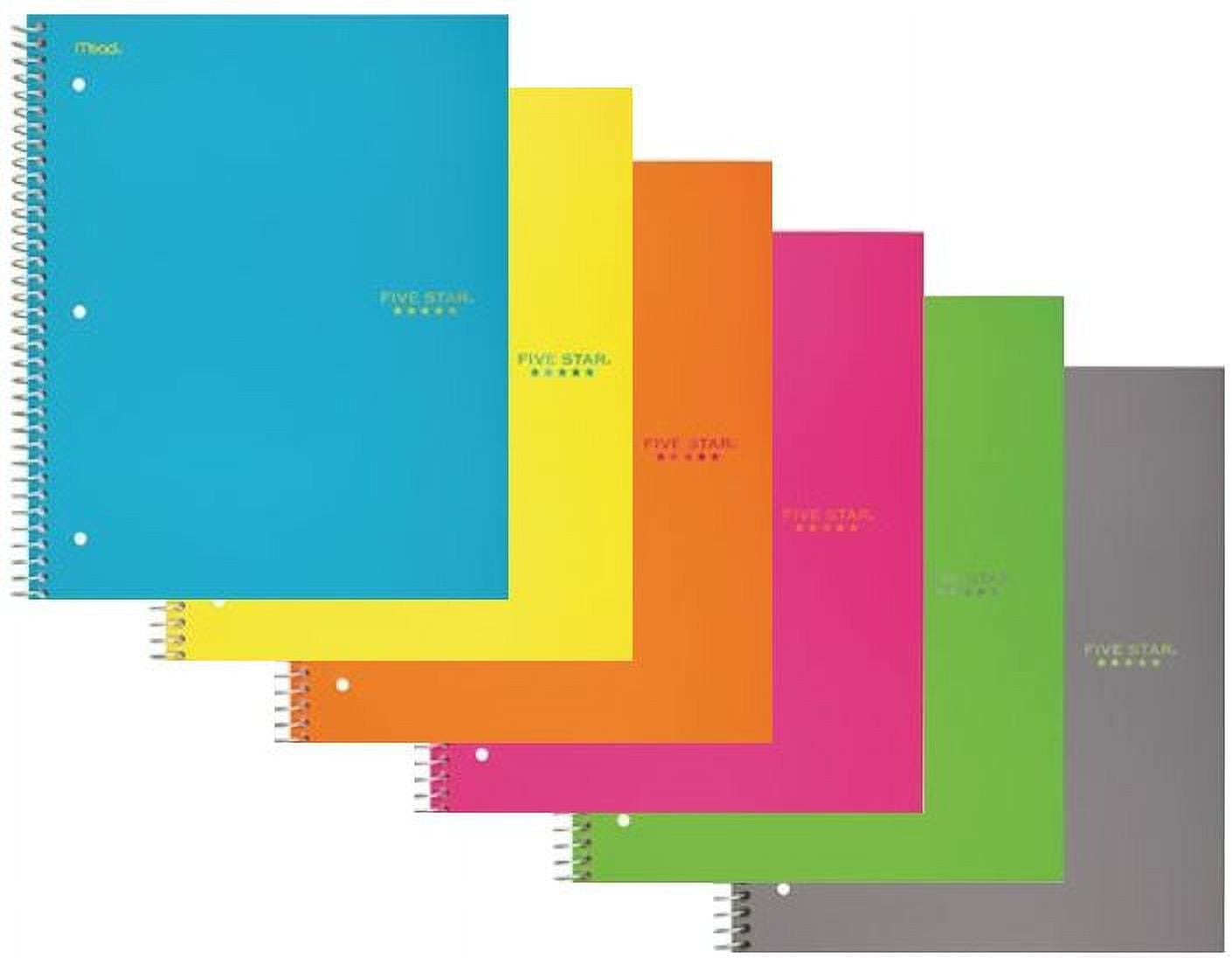 Five Star 3-Subject College Ruled Notebooks with Multiple Pockets, 150 ...