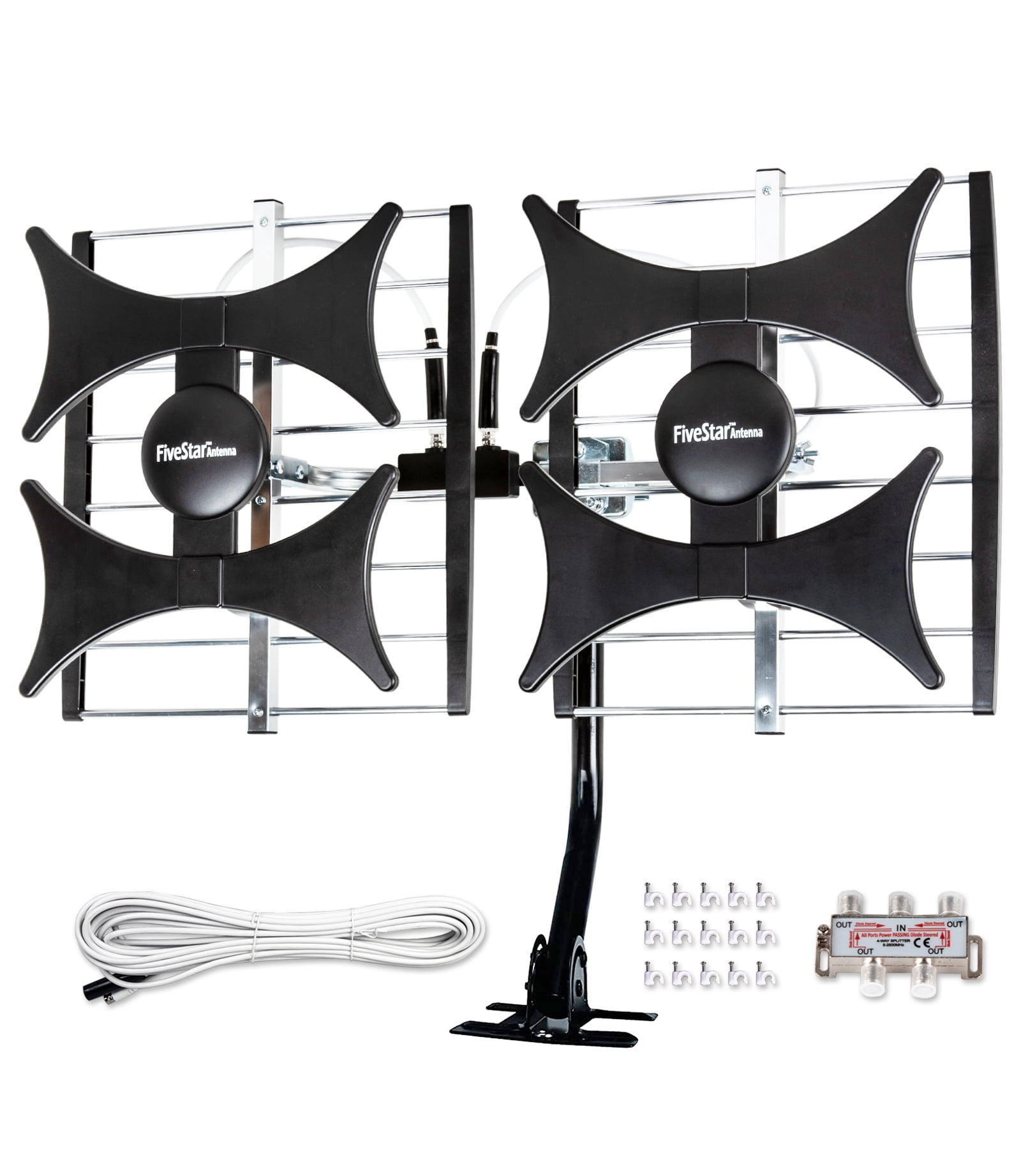 Five Star - Outdoor HDTV Antenna: Experience Free HD Channels, Black ...