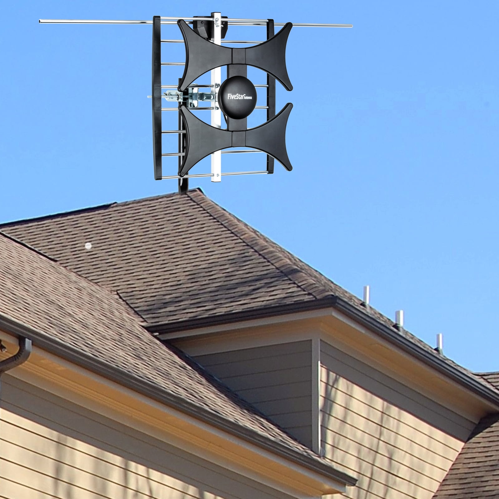 Five Star - Outdoor HDTV Antenna: Experience Free HD Channels, Black ...