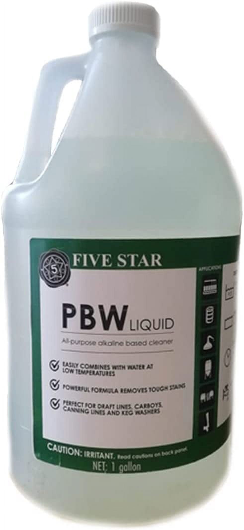 Five Star - PBW - Liquid - 1 Gallon (128 OZ) - Food-Grade ...