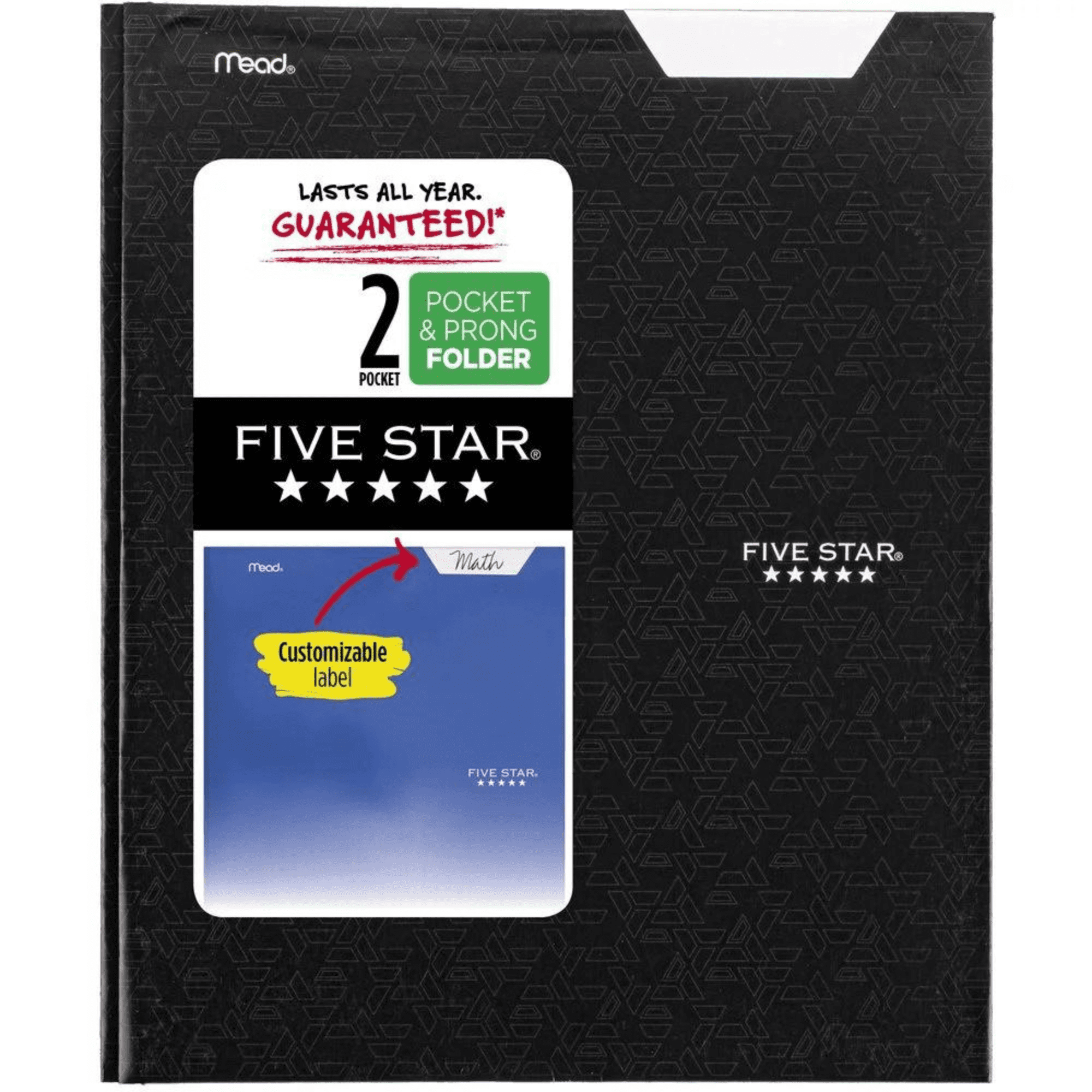 Five Star Pocket & Prong Paper Folder [Geometric Pattern]: 9 in. x 11 ...