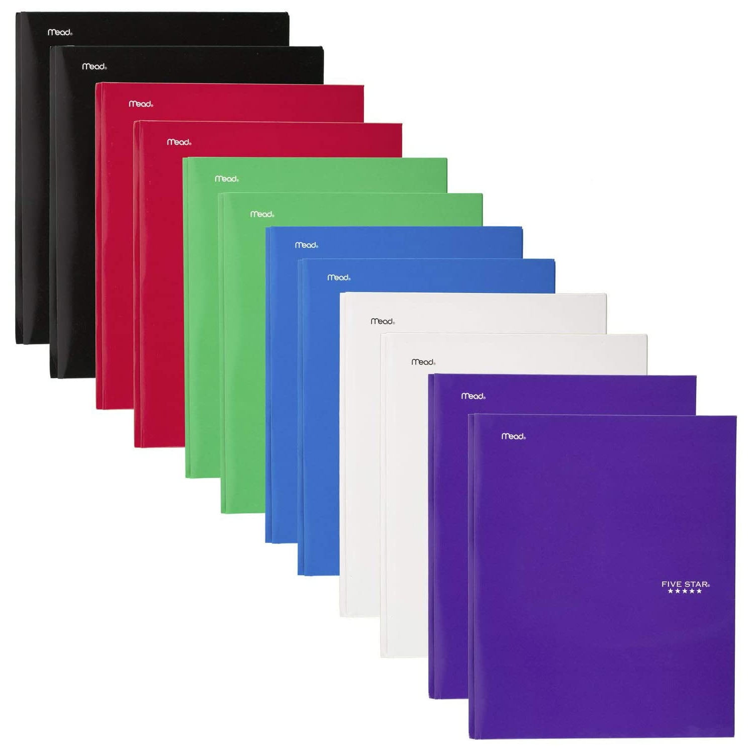 Five Star Pocket and Prong Paper Folder, Assorted Colors, 12 Pack ...