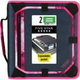 Five Star ; Sewn Zipper Binder with Expansion Panel Navy/Pink: 2 Inch ...