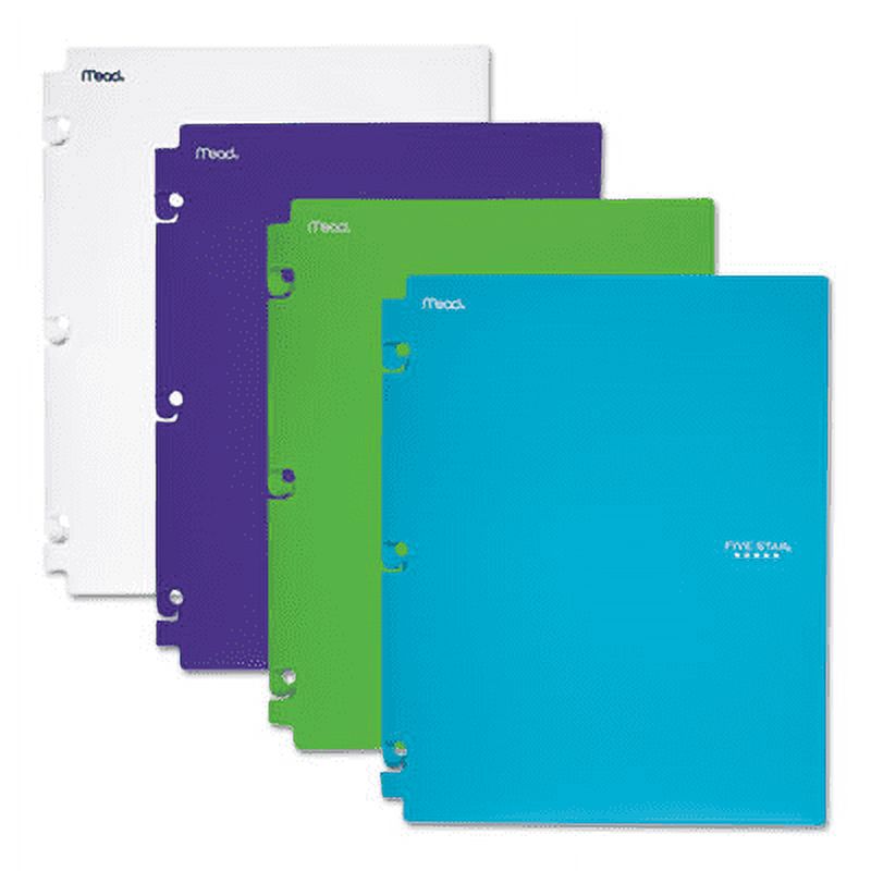 Five Star Snap-In Plastic Folder, 20-Sheet Capacity, 11 x 8.5, Assorted ...
