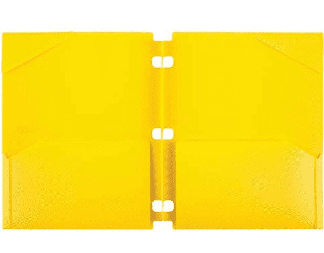 Five Star Snap-in Plastic Folder for Binders 2 Pocket, YELLOW - Walmart.com