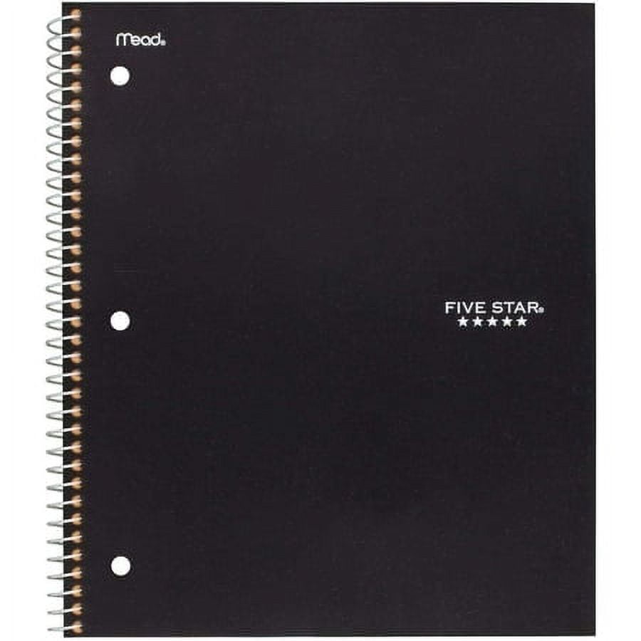 Five Star Spiral Notebook, 3 Subject, Wide Ruled Paper, 150 Sheets, 10 ...