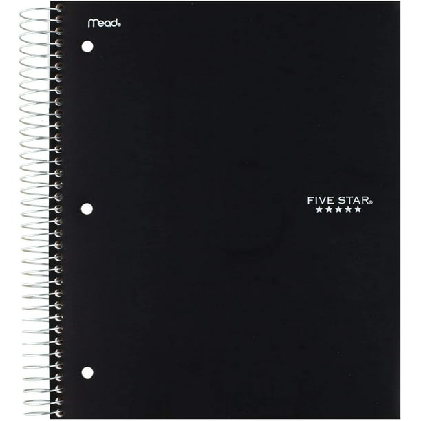 Five Star Spiral Notebook 5 Subject College Ruled Paper 200 Sheets